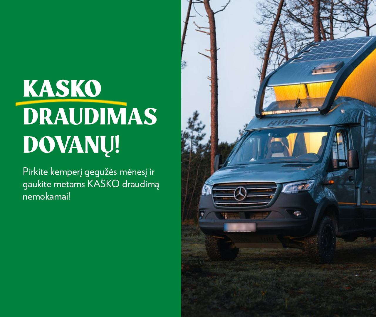 Free CASCO insurance when you buy a campervan in May!